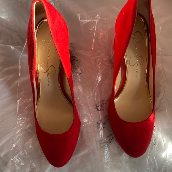Jessica Simpson | Shoes | Jessica Simpson Red Suede Shoes | Poshmark